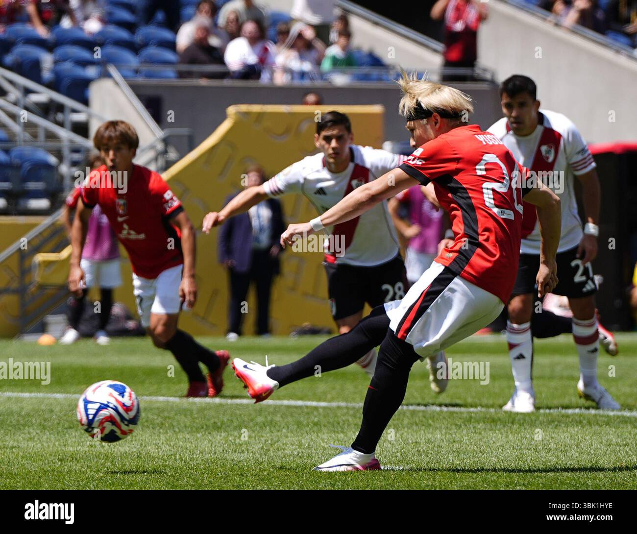 Yusuke Matsuo of Japan's Urawa Reds scores from the penalty spot in the ...