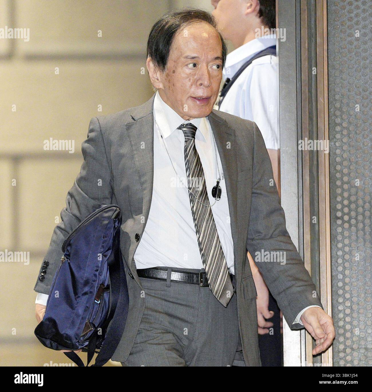 Bank of Japan (BOJ) Governor Kazuo Ueda arrives at the BOJ's ...