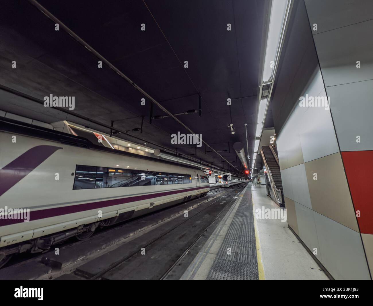 BARCELONA, SPAIN - APRIL 12, 2025: AVE high speed trains built by ...