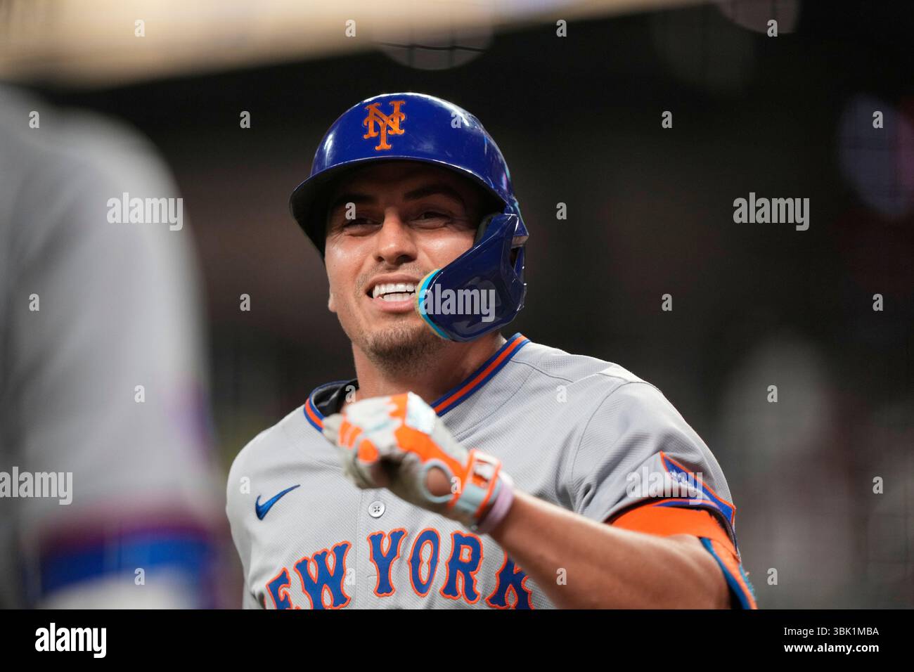 New York Mets' Tyrone Taylor (15) celebrates a home run in the fifth ...