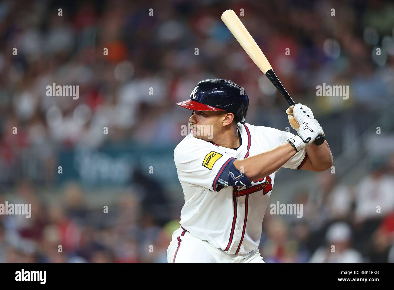 ATLANTA, GA - JUNE 17: Pinch hitter Drake Baldwin #30 of the Atlanta ...