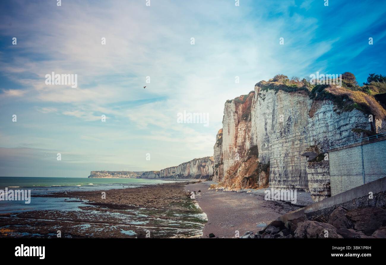 Dramatic chalk cliffs of Étretat, Normandy: Iconic sea arches towering ...