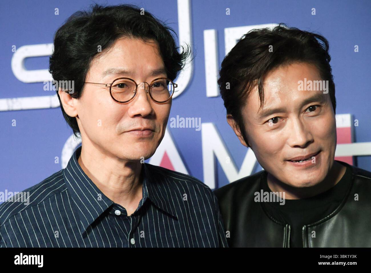 New York, USA. 17th June, 2025. Hwang Dong-hyuk and Lee Byung-hun ...