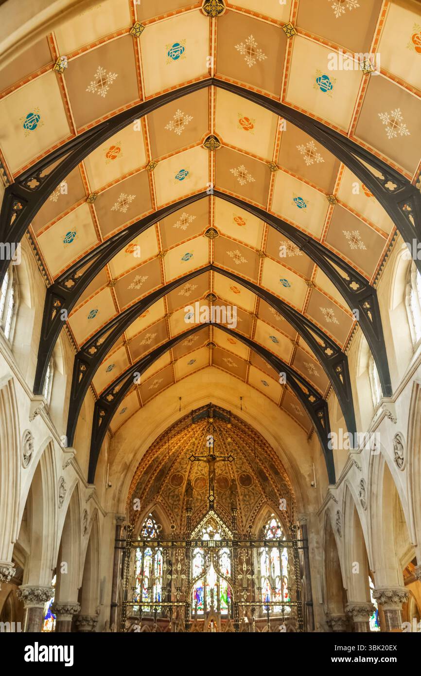 England, Somerset, Bath, St John the Evangelist's Church, Interior View ...
