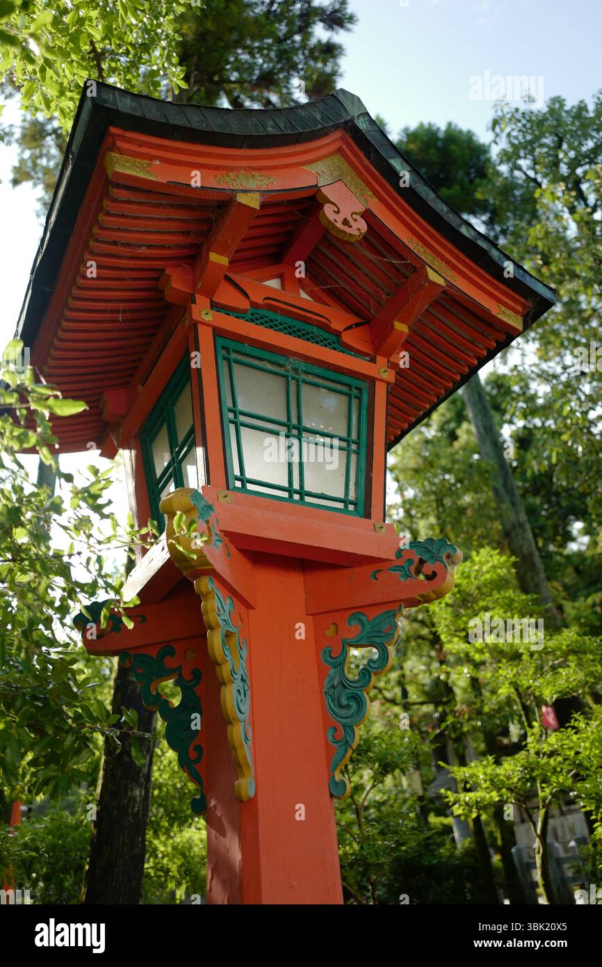Wooden lantern at the Fushimi Inari temple in Kyoto Stock Photo - Alamy