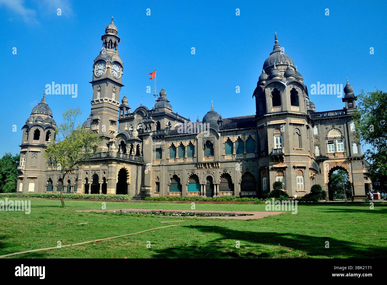 Partial view of The New Palace, built in black polished stone and took ...