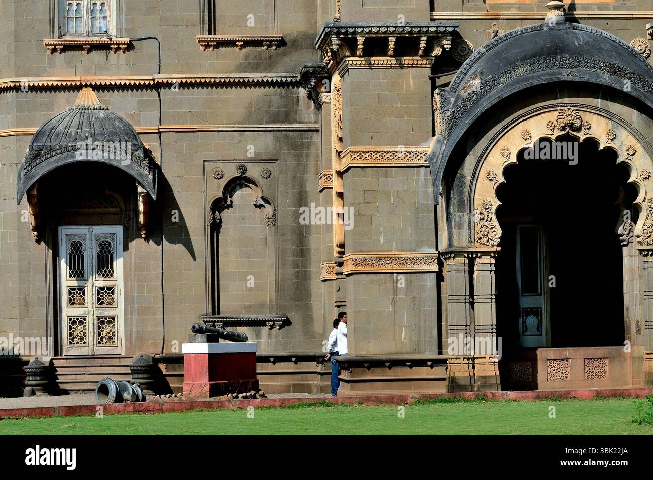 Partial view of The New Palace, built in black polished stone and took ...