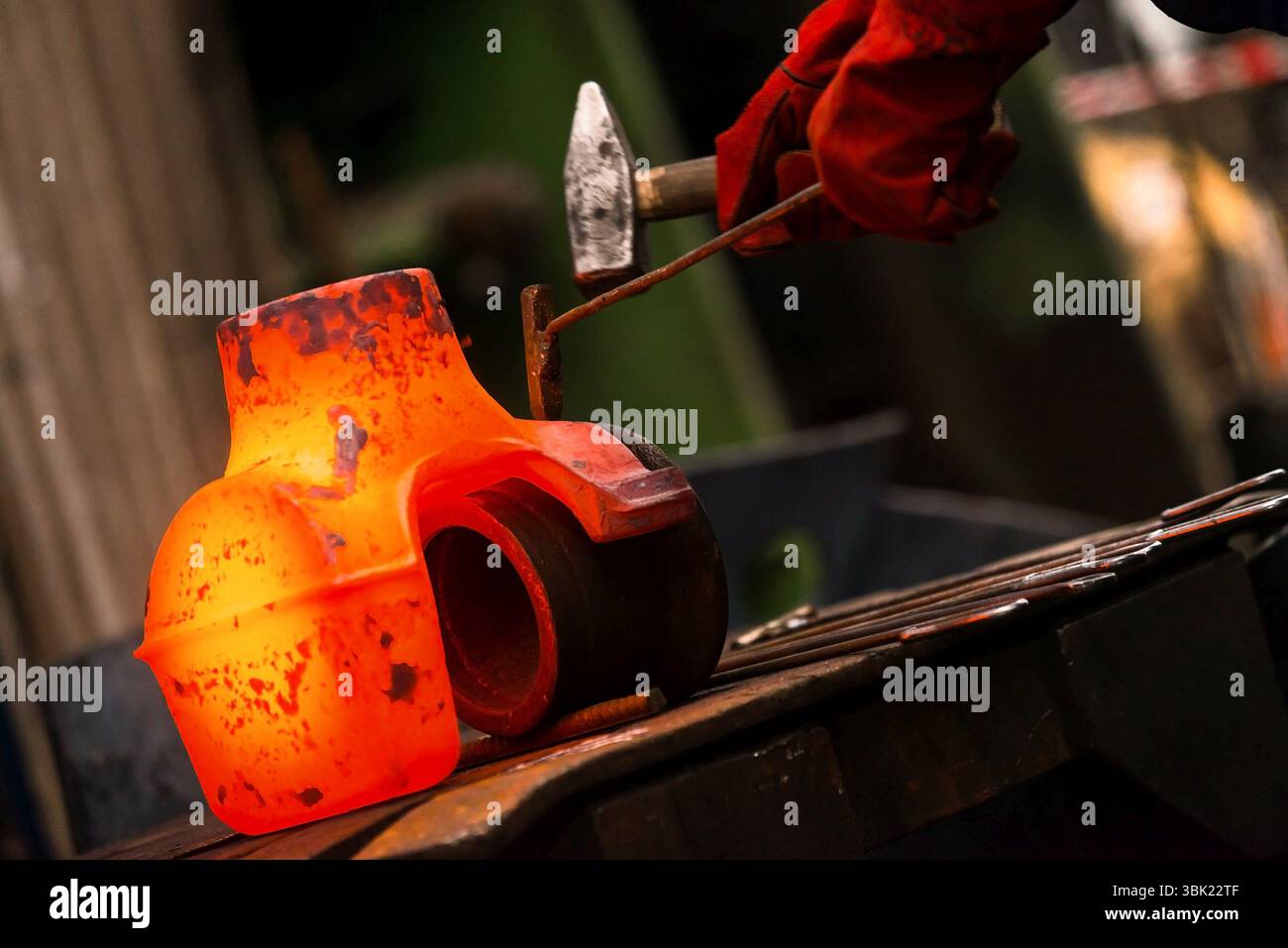 Industrial worker processing metal in hi-res stock photography and ...