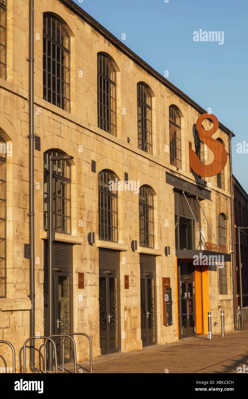 England, Somerset, Bath, Bath Quays, Newark Works Building Entrance ...
