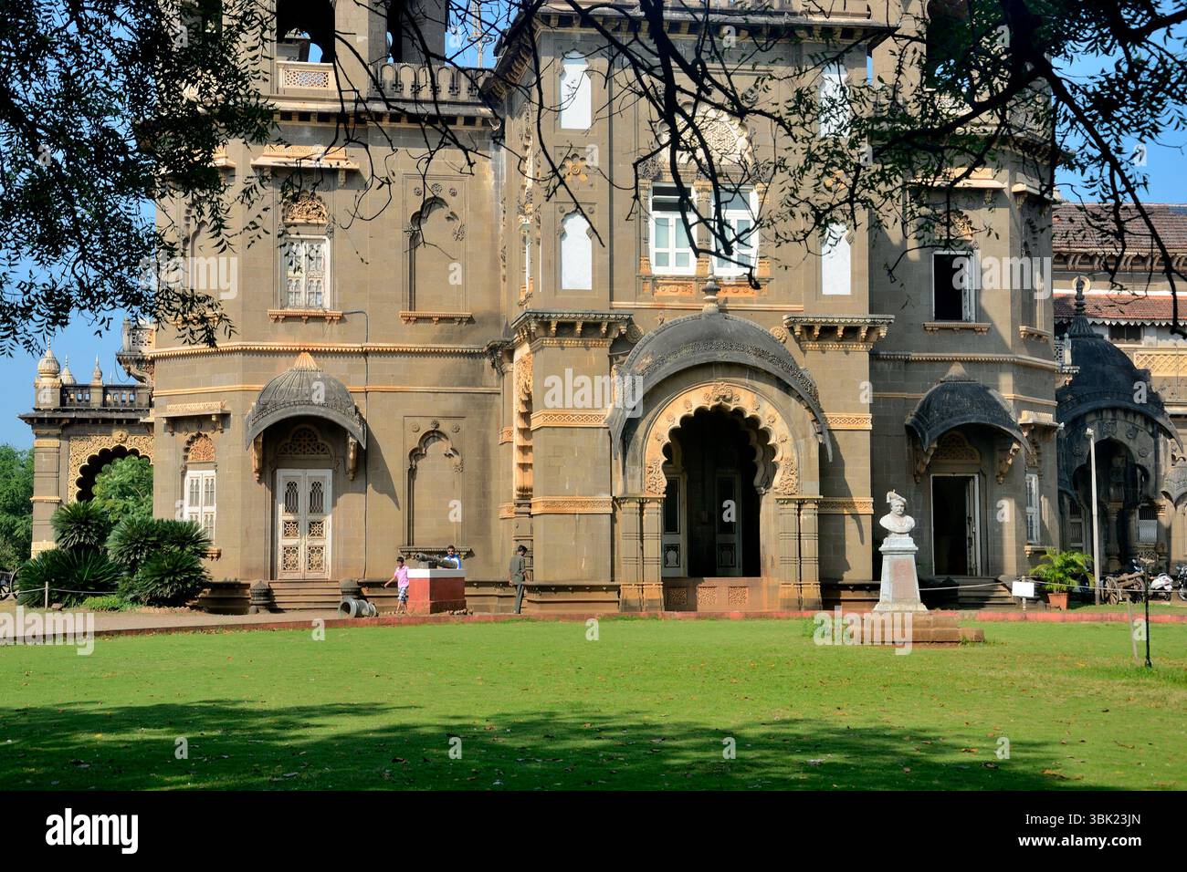 Partial view of The New Palace, built in black polished stone and took ...