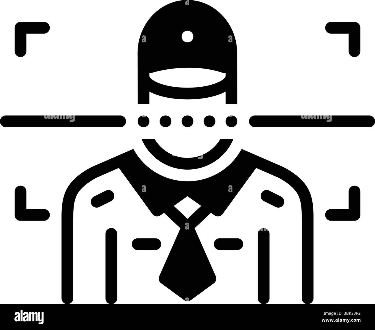 Icon face recognition Black and White Stock Photos & Images - Alamy