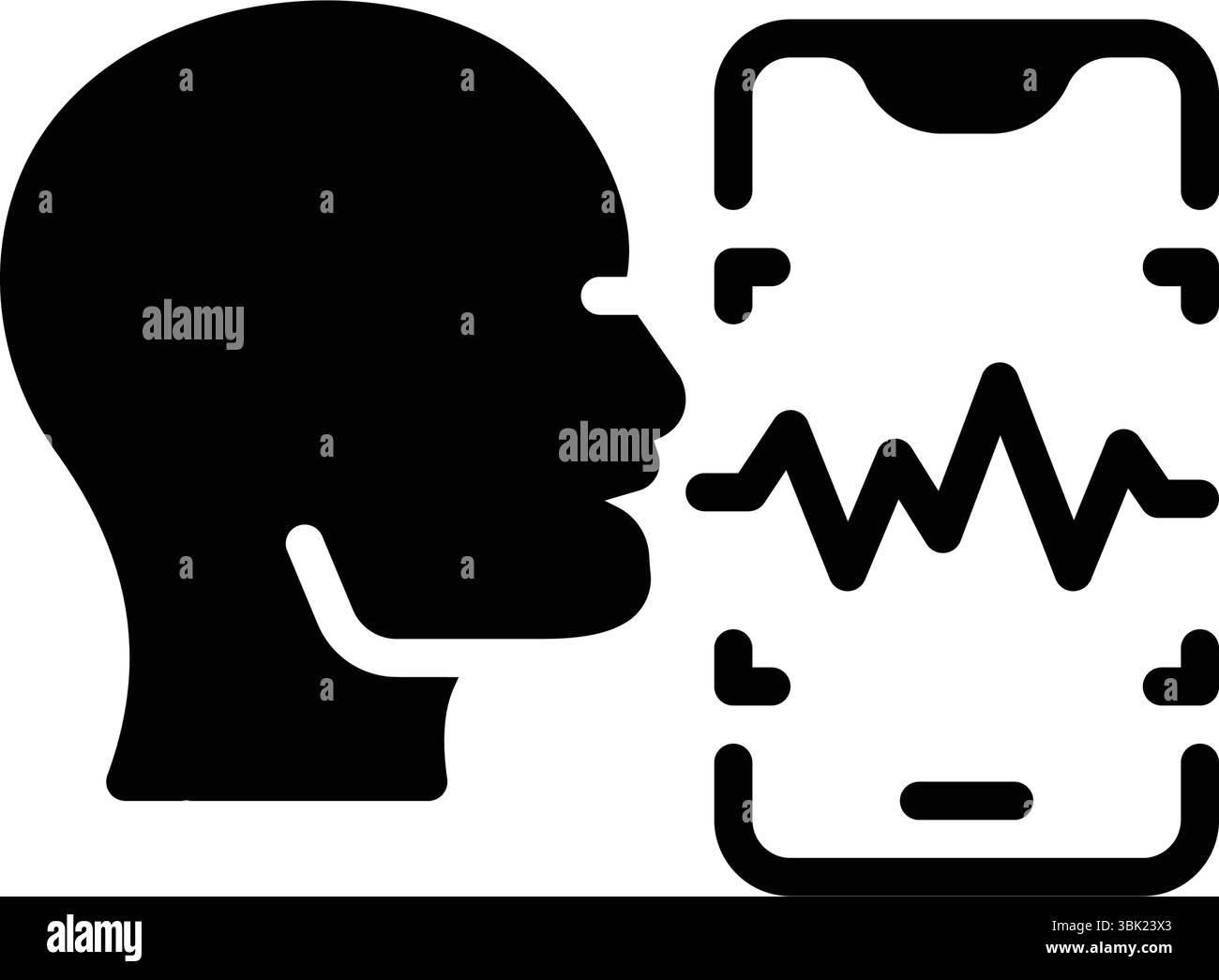 Voice recognition icon logo Cut Out Stock Images & Pictures - Alamy