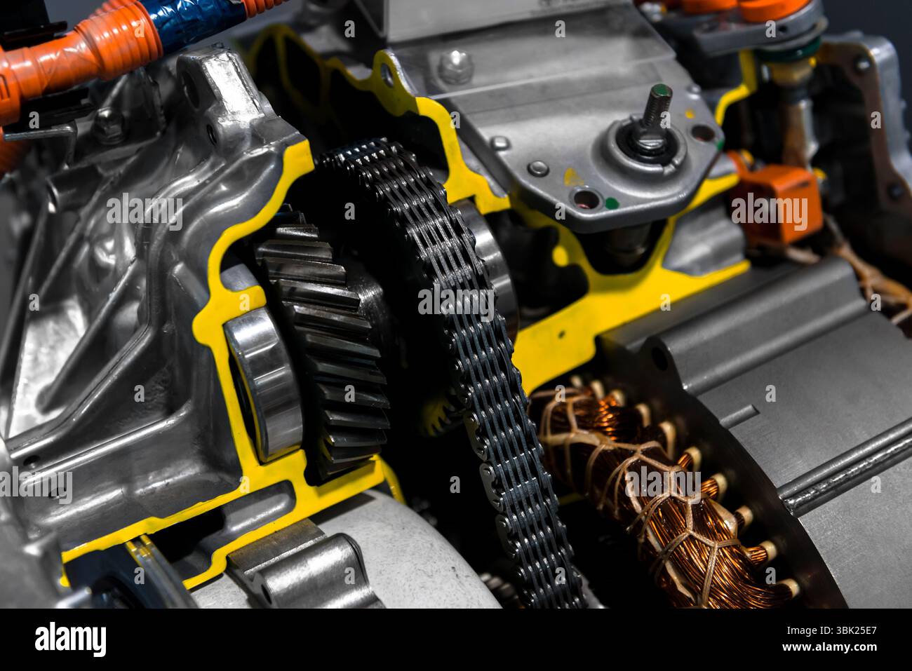 Opened switch gear of a modern car Stock Photo - Alamy