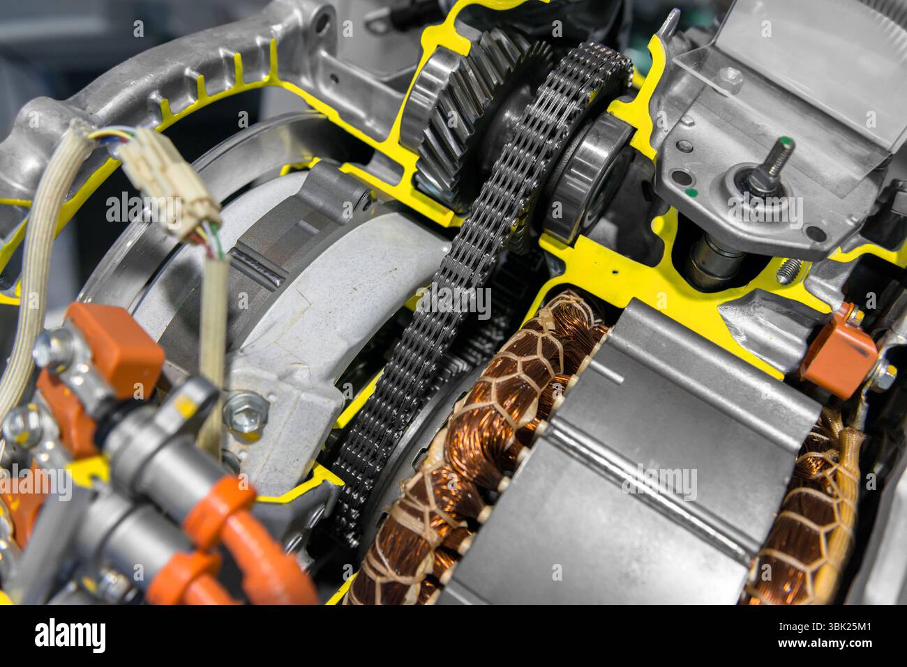 Opened switch gear of a modern car Stock Photo - Alamy
