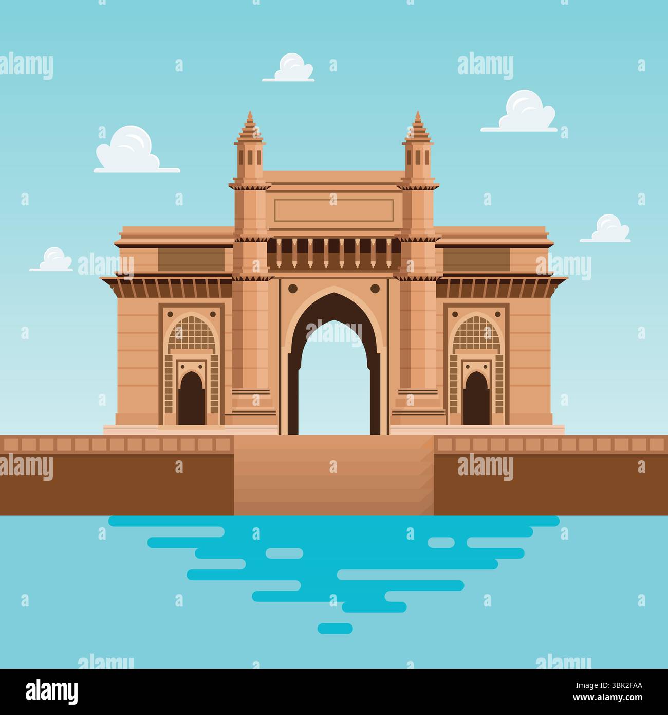 Gateway Of India against the sky. Mumbai Bombay. famous historical ...