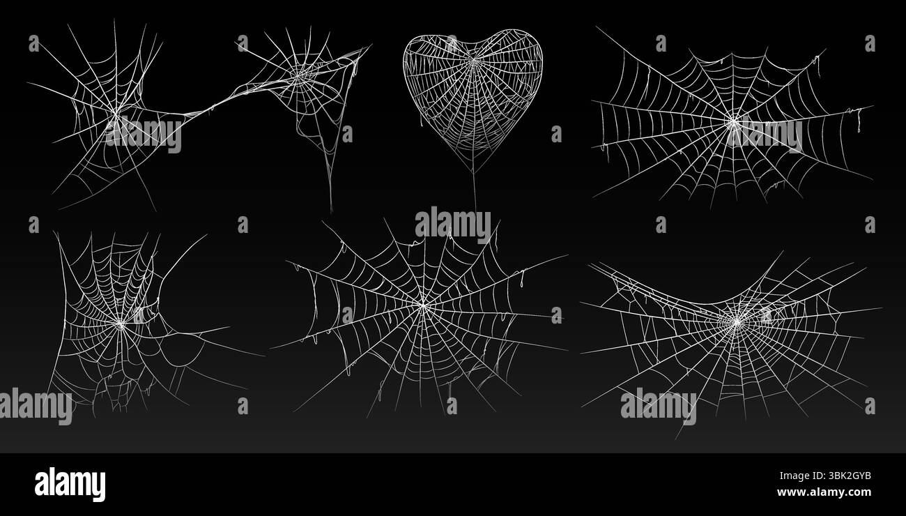 Halloween old spooky cobweb with various sizes and shapes Stock Vector ...