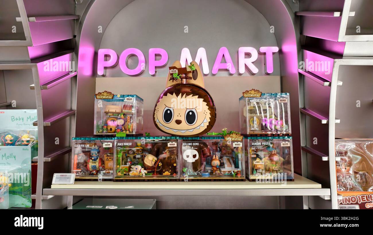 Customers purchase Labubu products in the global flagship store of POP ...