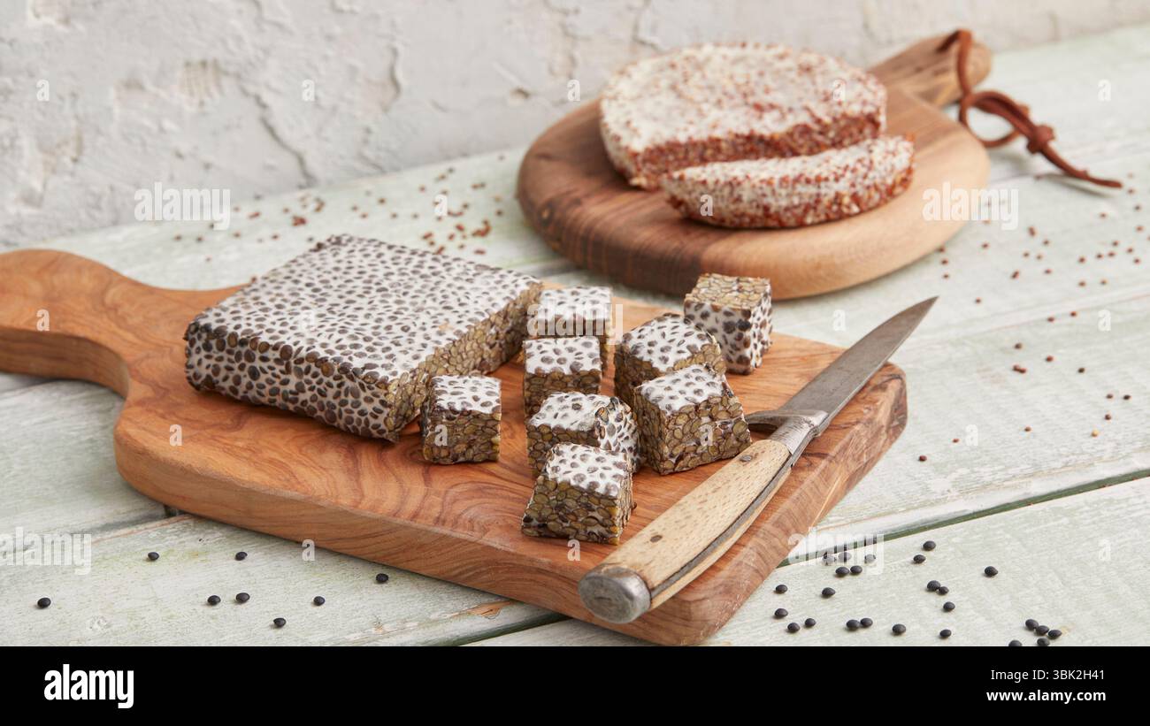 Homemade tempeh – a fermented plant-based protein made from soybeans ...