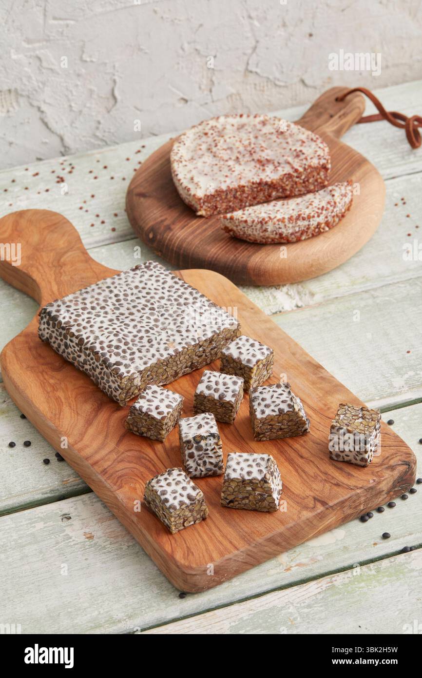 Homemade tempeh – a fermented plant-based protein made from soybeans ...