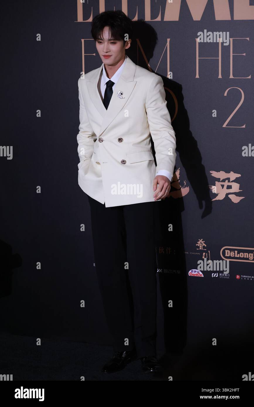 Chinese singer and actor Yan An attends an activity in Shanghai, China ...