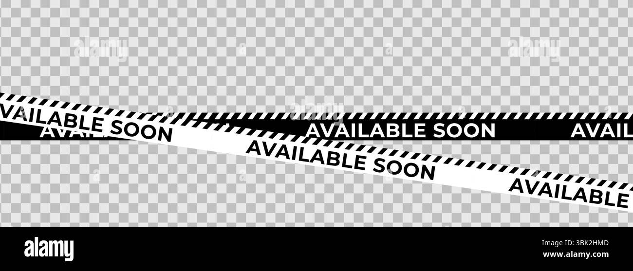 Available Soon Banner Tape with Transparent Background. Perfect for ...