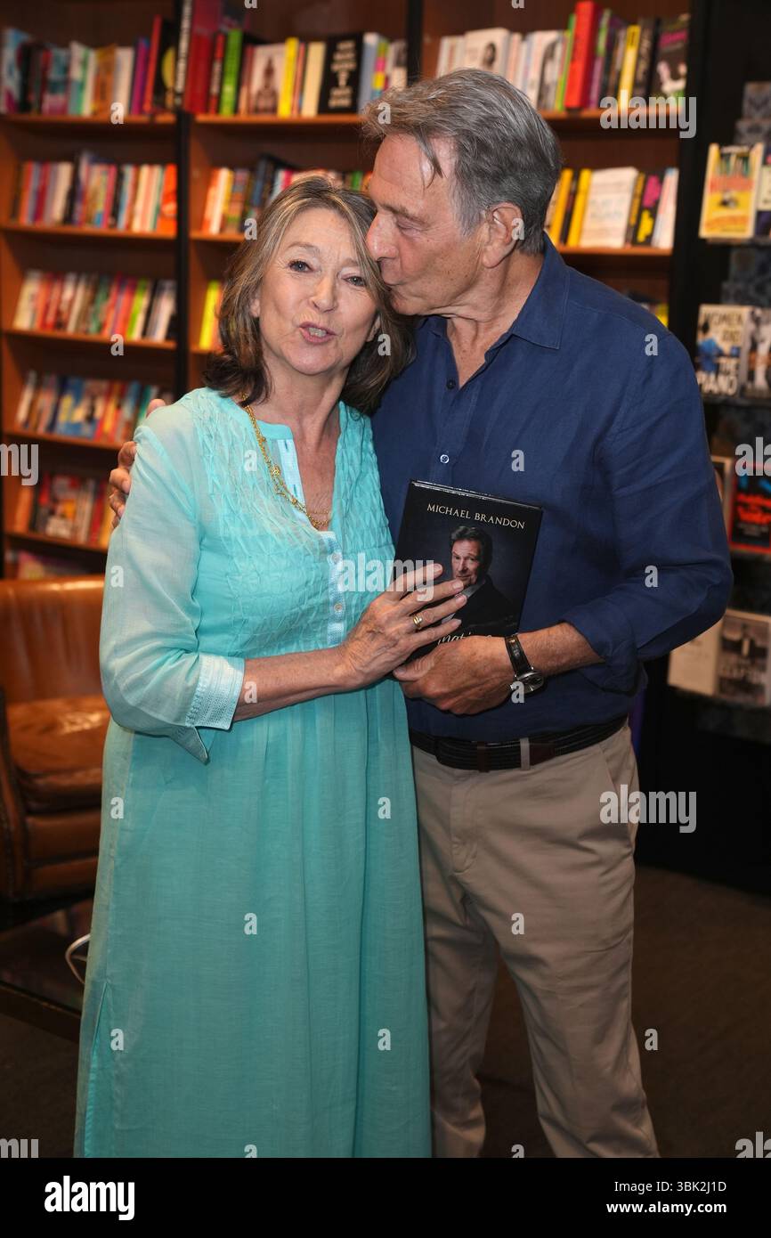 Actor Michael Brandon, the star of the 1980s TV series Dempsey and Makepeace, with Cherie Lunghi ...