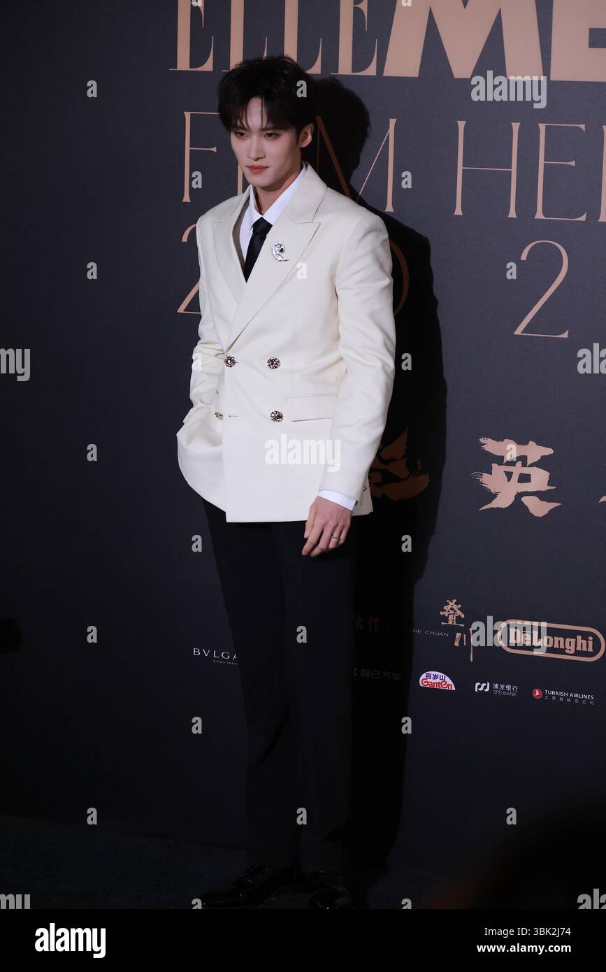 Chinese singer and actor Yan An attends an activity in Shanghai, China ...