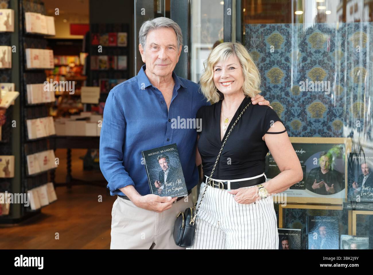 Actor Michael Brandon, the star of the 1980s TV series Dempsey and Makepeace, with his wife ...