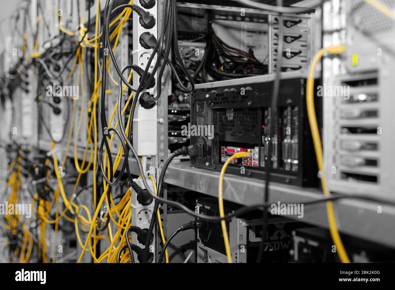 Modern computer cases in a data center Stock Photo - Alamy