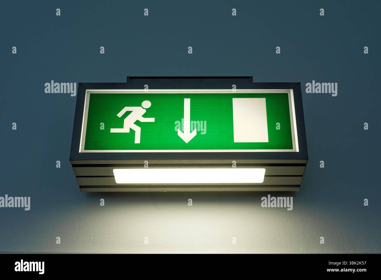 Exit sign hanging on ceiling hi-res stock photography and images - Alamy