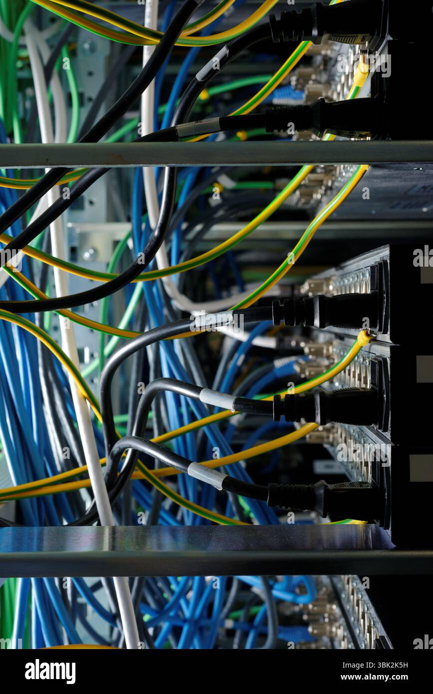 High tech network cables in a server Stock Photo - Alamy