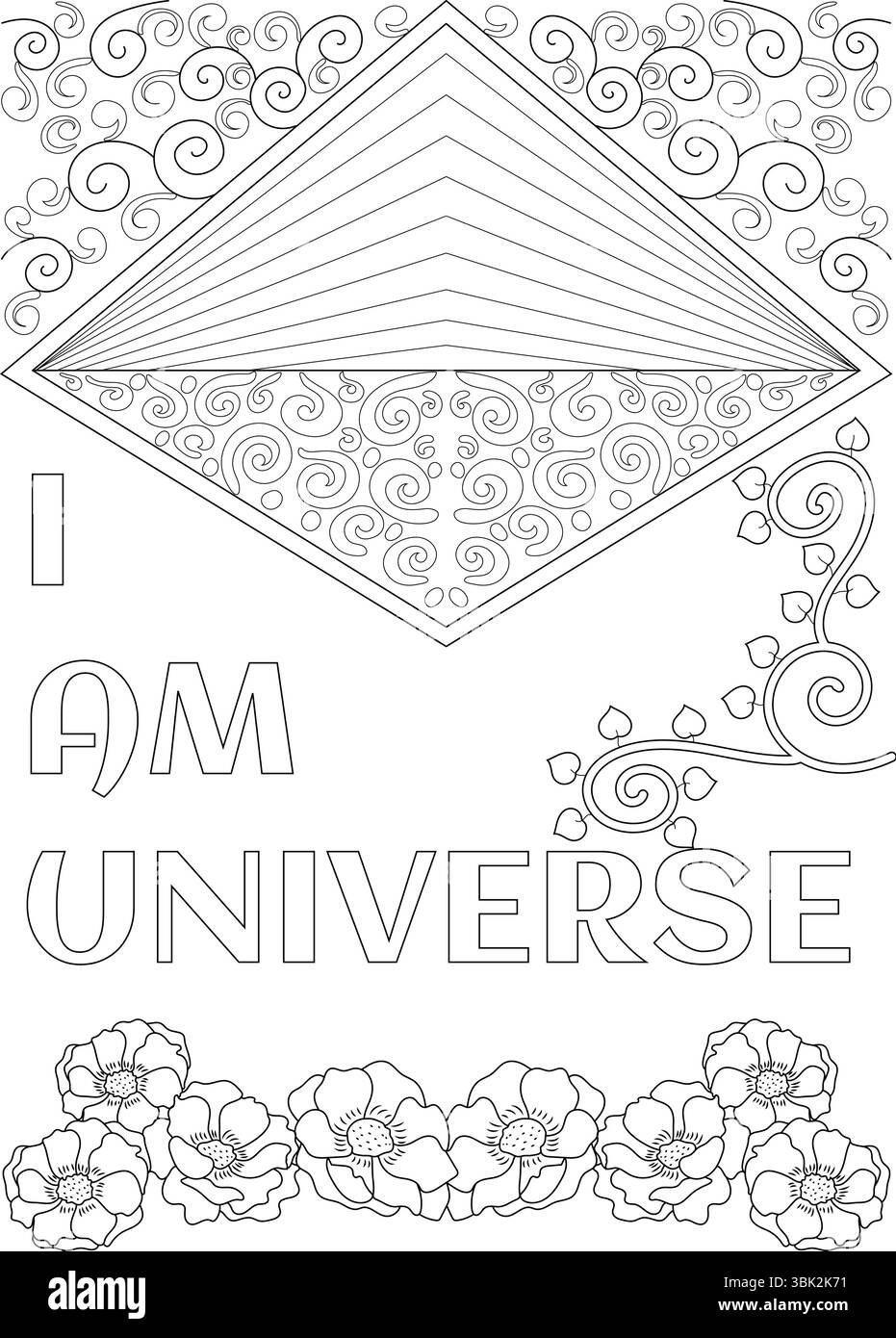 Positive affirmation vector vectors Black and White Stock Photos ...