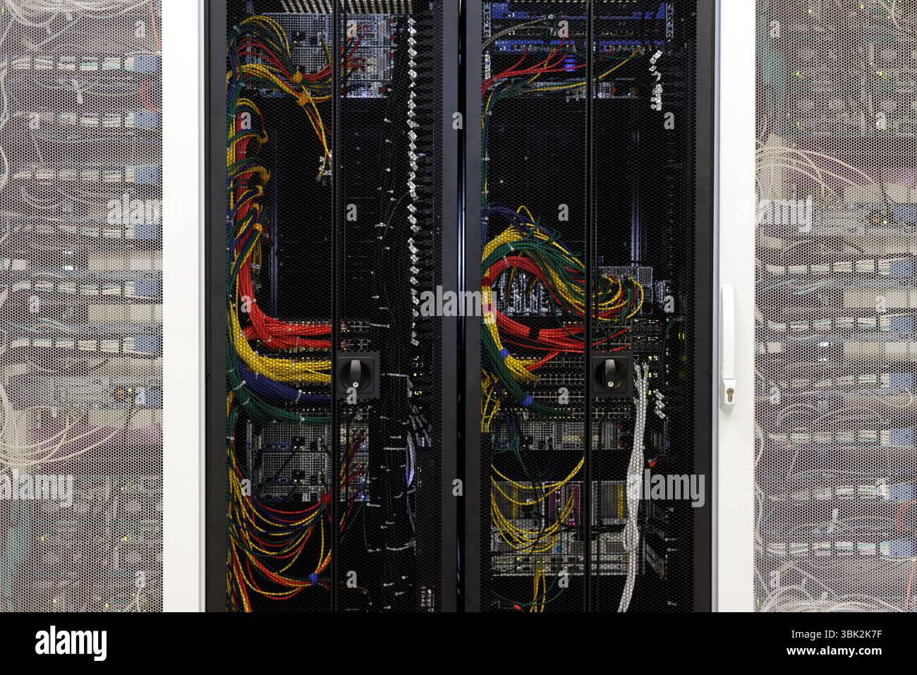 Network cables of a server in a data center Stock Photo - Alamy