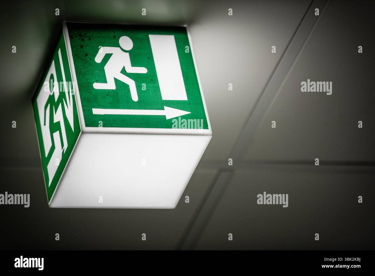 Blue exit sign hi-res stock photography and images - Alamy