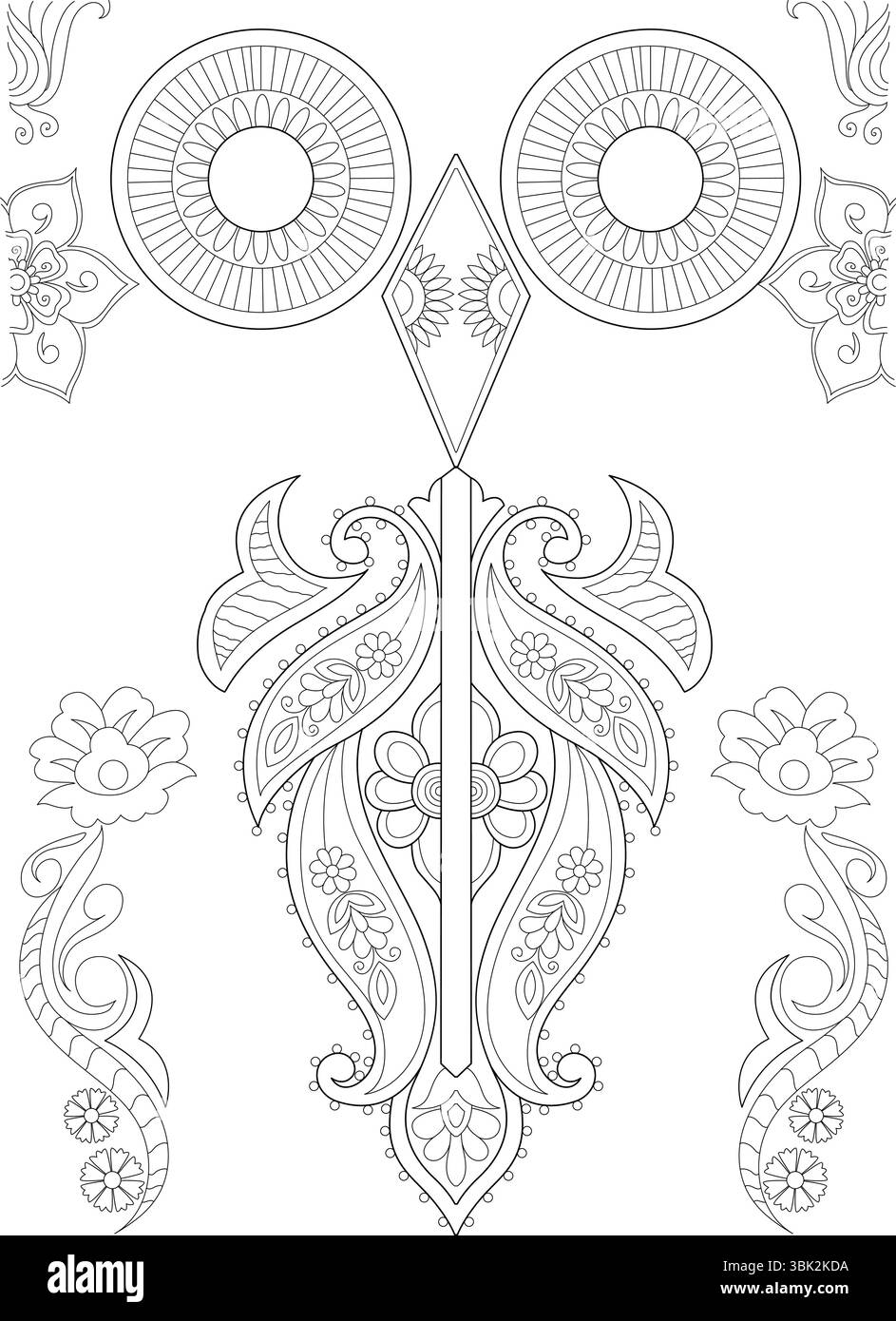 Traditional indian border designs hi-res stock photography and images ...