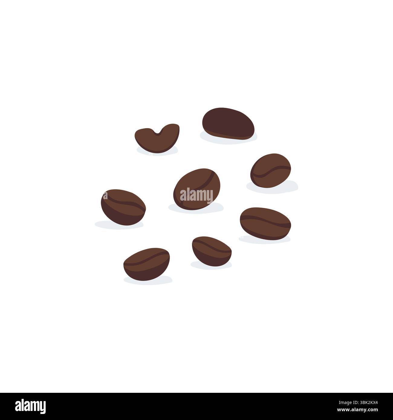 Roasted coffee beans in hand Stock Vector Images - Alamy