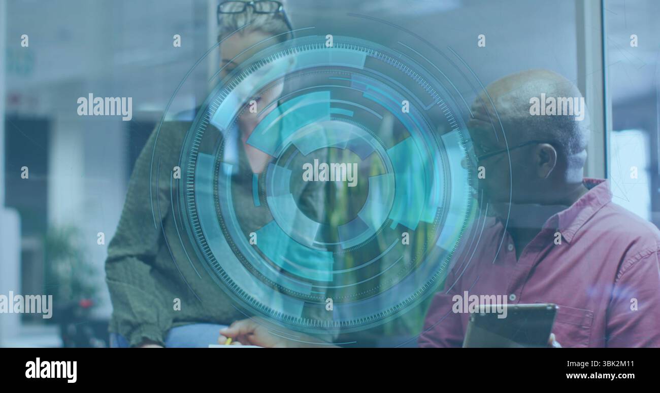 Woman man reviewing business data hi-res stock photography and images ...