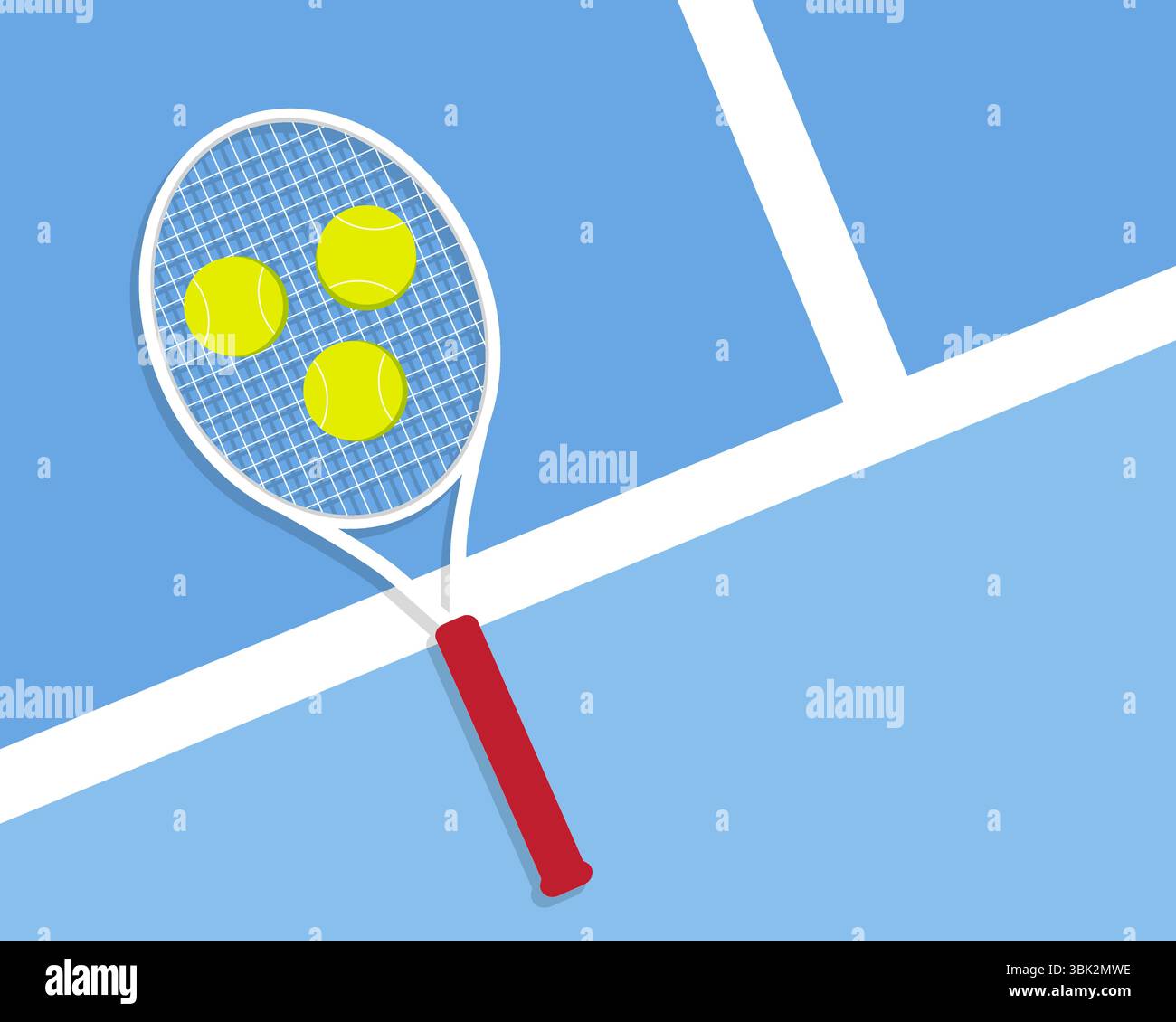 Tennis racket balls lying on Stock Vector Images - Alamy