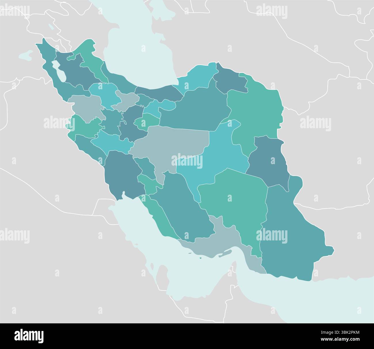 Map of Iranian provinces Vector illustration | no text Stock Vector ...