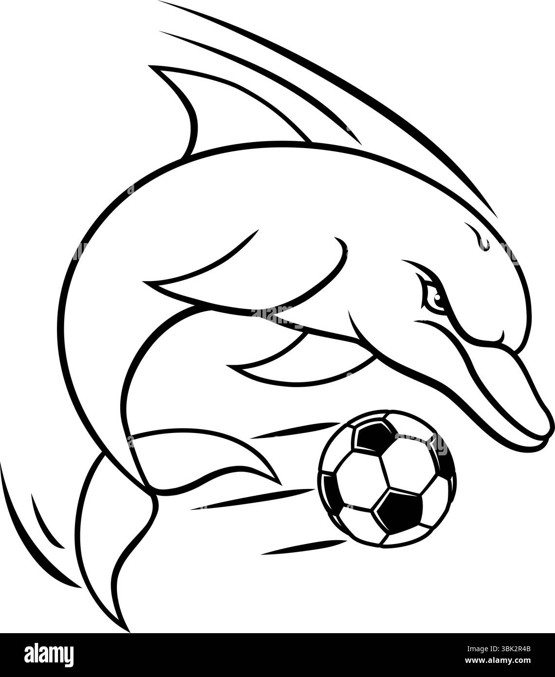 Dolphin Animal Soccer Football Sports Team Mascot Stock Vector Image ...
