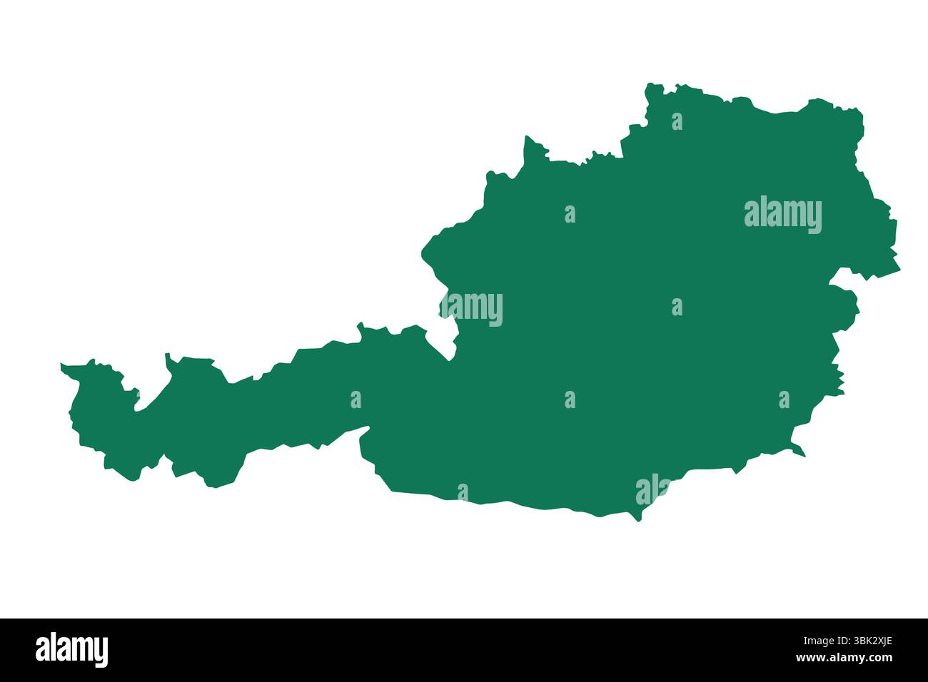 Map of Austria, sign silhouette. World Map Globe. Vector Illustration ...