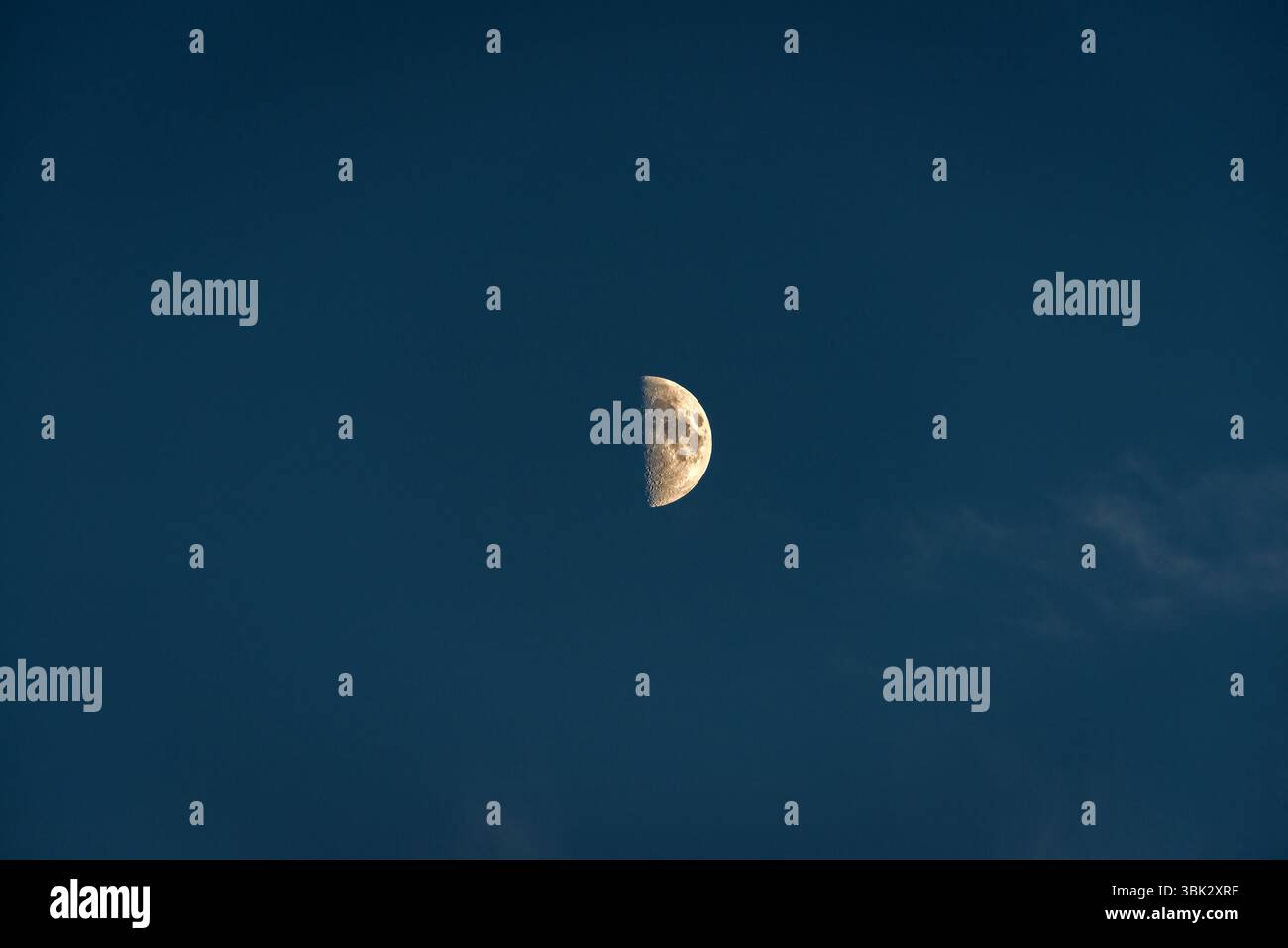 Crescent moon on night sky closeup photo Stock Photo - Alamy