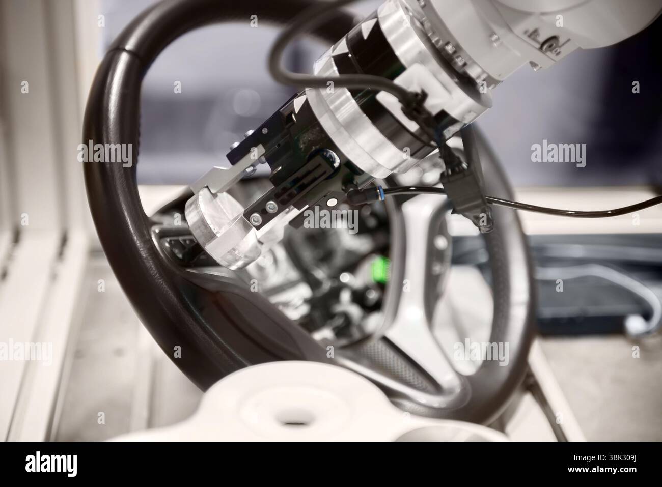 High technology robotic arm closeup photo in factory Stock Photo - Alamy