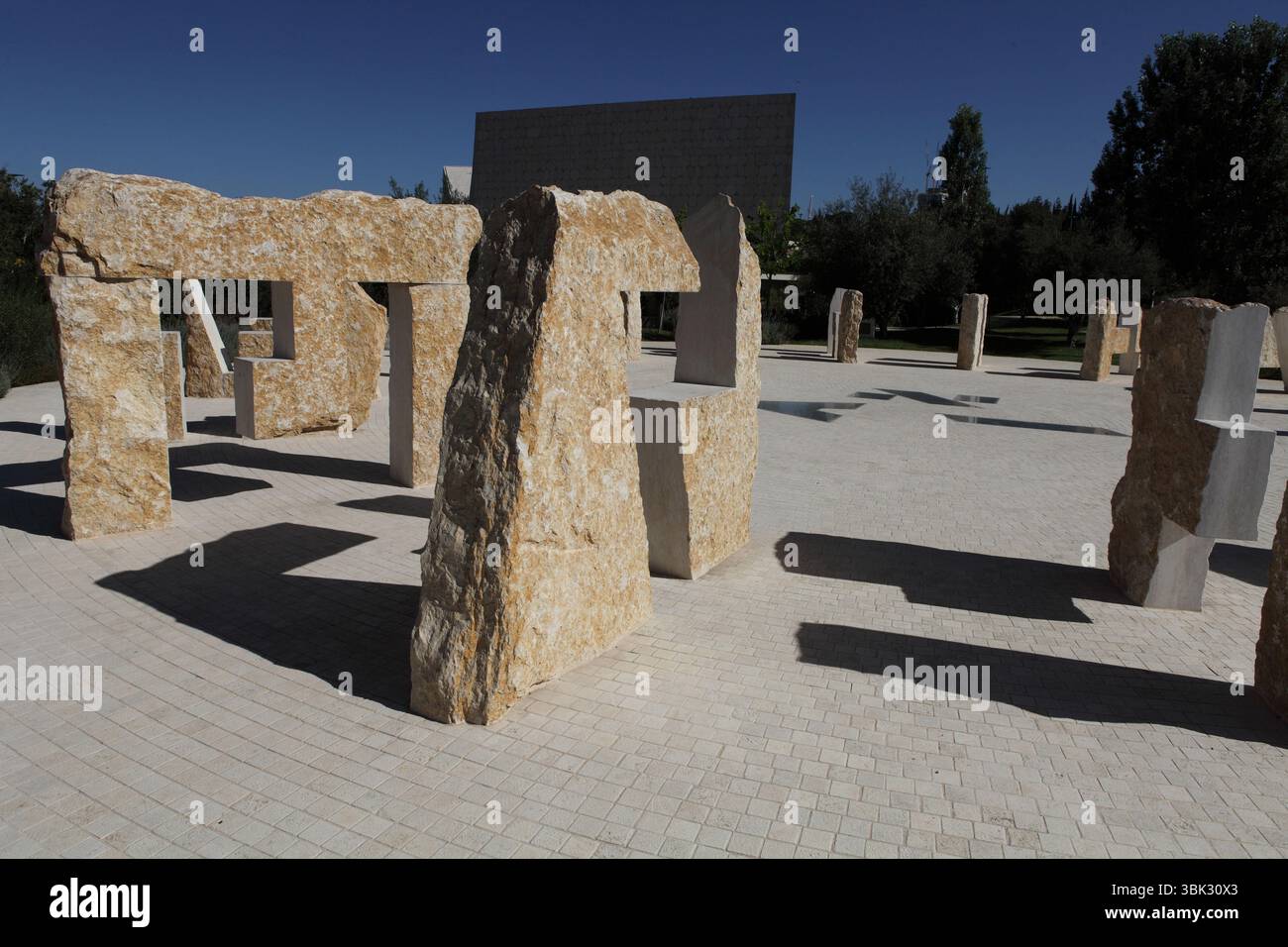 Letters of Light, a Micha Ullman sculpture, the National Library of ...