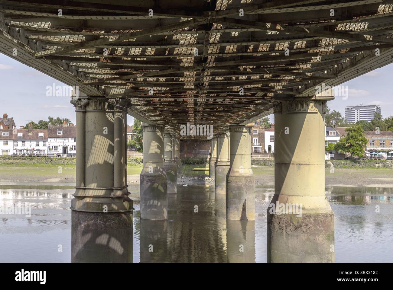 London, UK - Jun 16, 2025 - Under the Lattice girder bridge or Kew ...