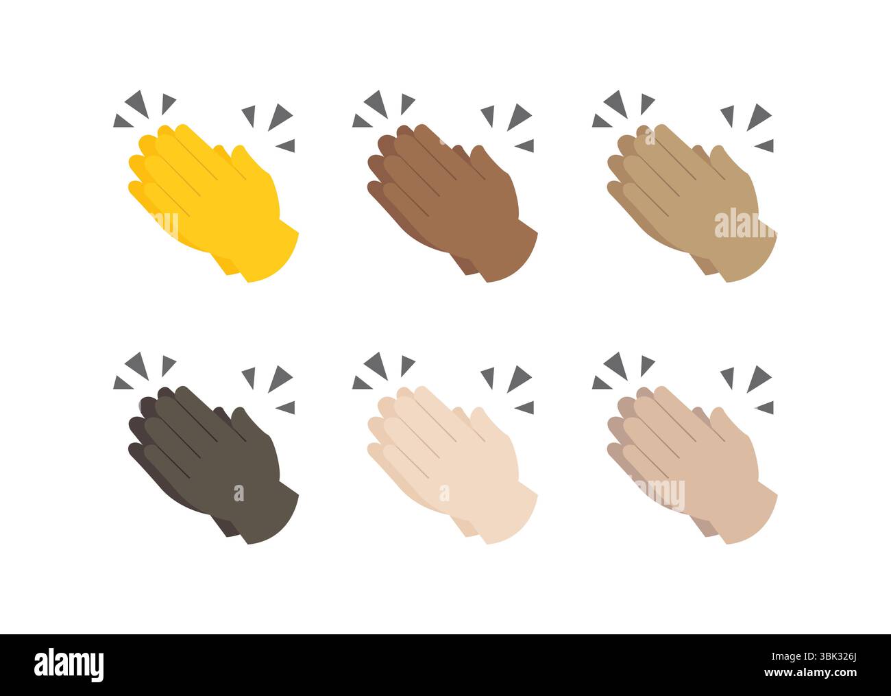 applause hands clapping emoji symbol sign icon vector illustration isolated flat Stock Vector ...