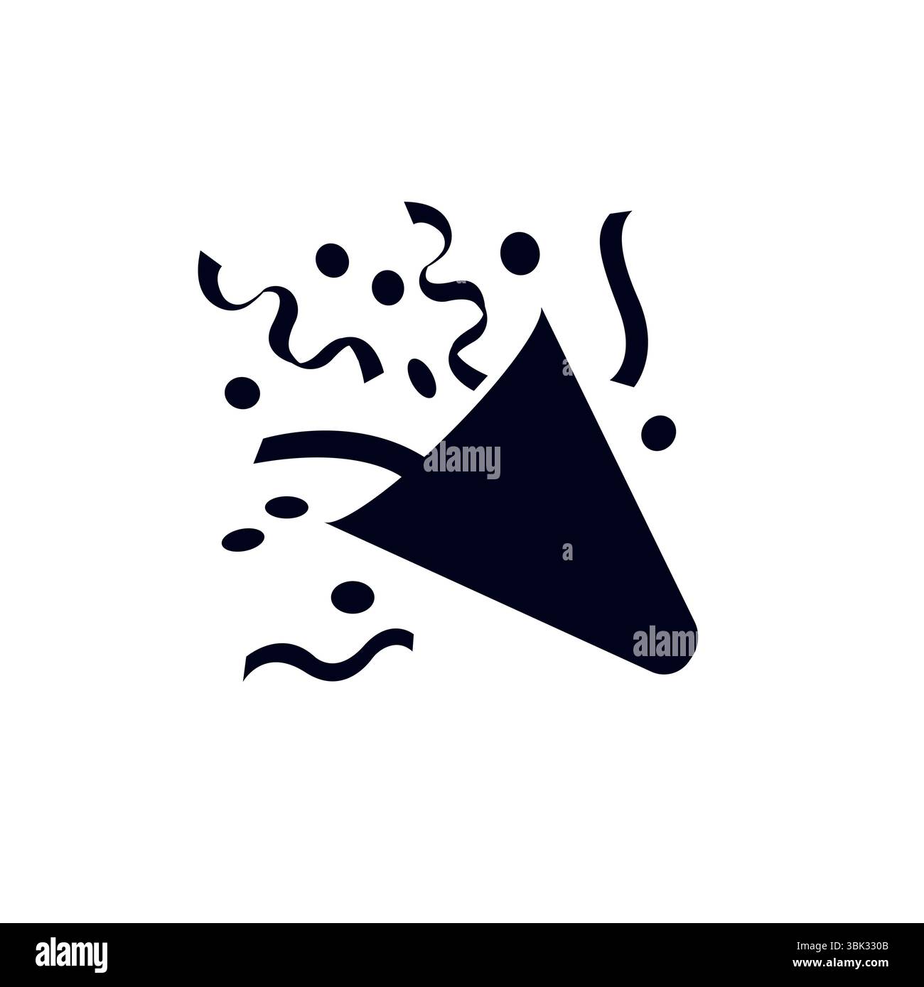 party popper confetti celebration emoji symbol sign icon vector ...