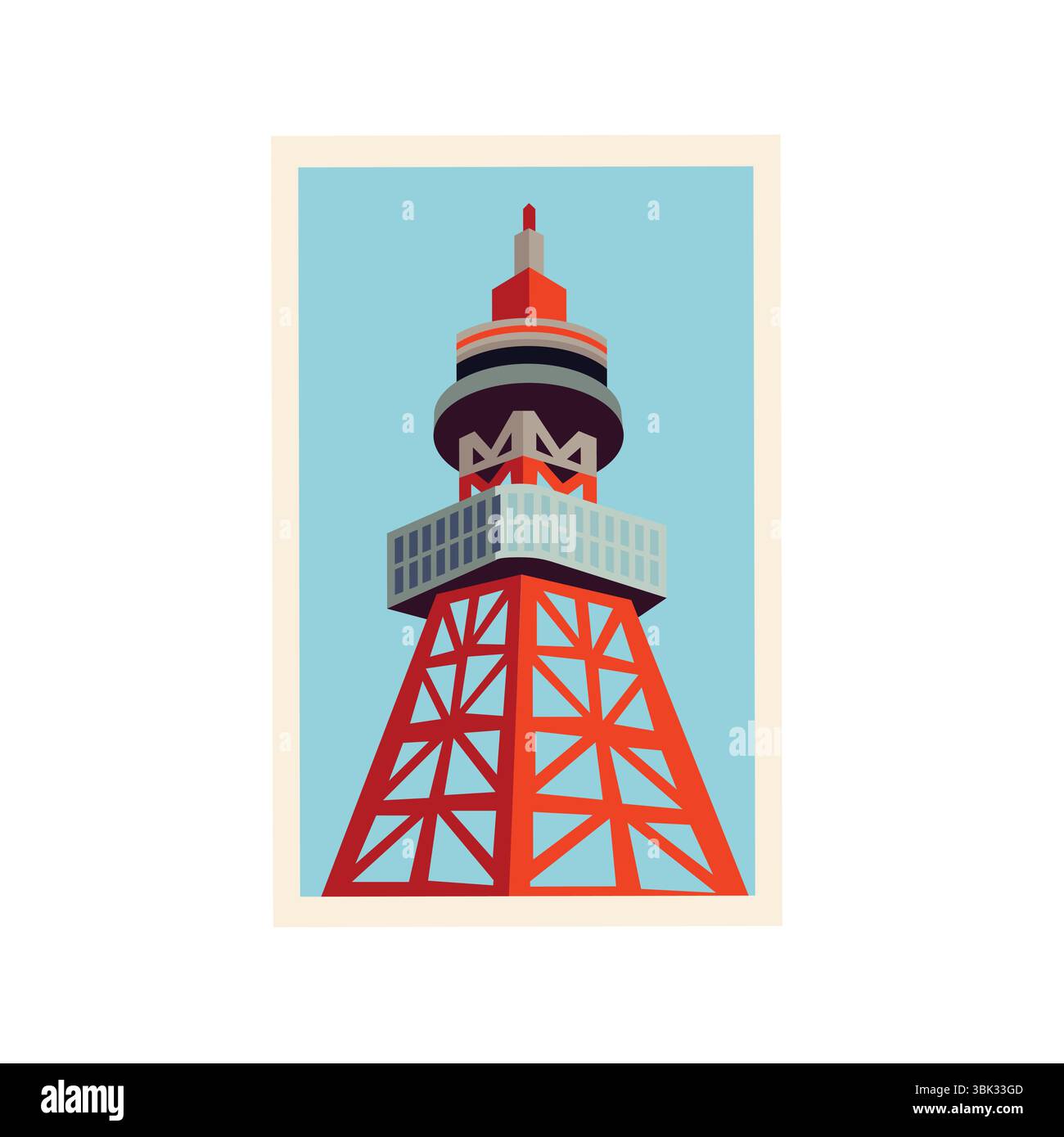 Tokyo tower silhouette clipart hi-res stock photography and images - Alamy