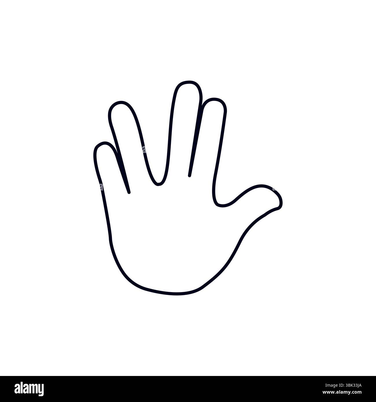 vulcan hello hand live long an prosper emoji symbol sign icon vector ...