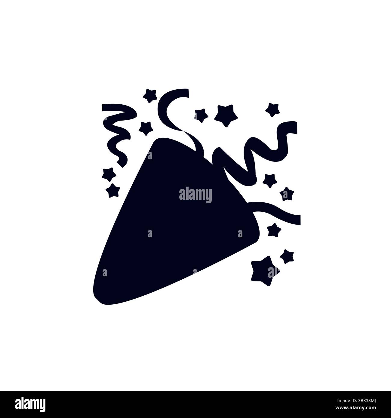 party popper confetti celebration emoji symbol sign icon vector ...